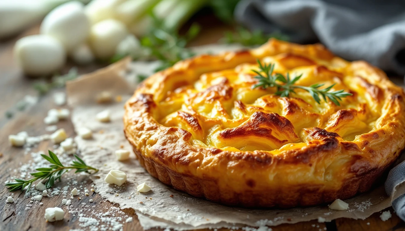 Recette délicieuse de la flamiche aux poireaux,